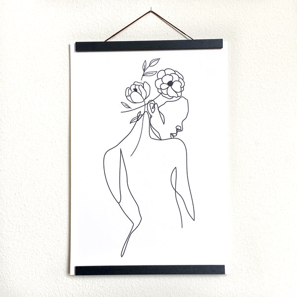Female Fine Line Art Print 12” x 18” | Rebel Villa